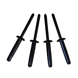 KingBra 10PCS 3/16"(4.8mm) Black Aluminum Lantern Rivet,All Aluminum Rivet with Round Washer,Kayak Rivets for Kayak, Canoe and Boat Accessories+2 PCS Kayak Carry Handles Fit for Most Kayaks