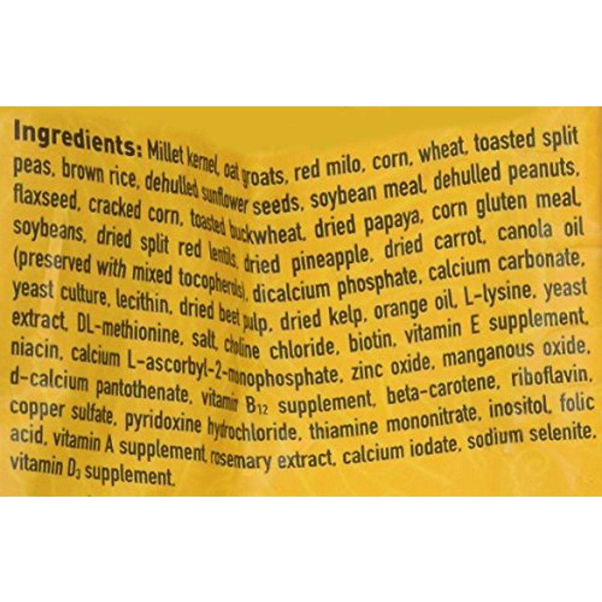 Hagen Tropimix Enrichment Food for Cockatiels & Lovebirds, 2 lb. - HARI Parrot Food with Seeds, Fruit, Nuts, Vegetables, Grains, and Legumes