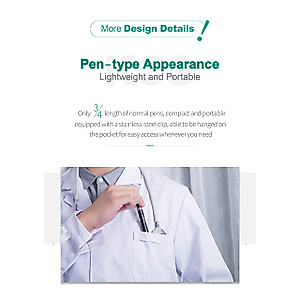 Medical LED Pen Light with Pupil Gauge for Doctor Stethoscope Healthcare Nursing School Students Light with AAA Battery (Yellow)