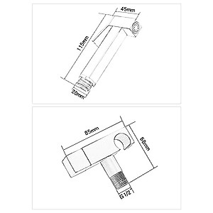 ifgswopq Bidet Sprayer Kit for Toilet,Bidet Sprayer for Toilet from Shower,Bidet Sprayer with Hose,Copper Toilet Spray Companion Set,Chrome (Chrome)