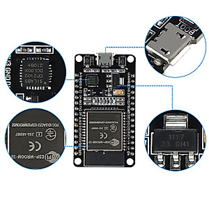 DIANN ESP32 ESP-WROOM-32 ESP-32S Development Board CP2102 Ultra-Low Power Dual Core ESP32-DevKitC-32 with Expansion Board