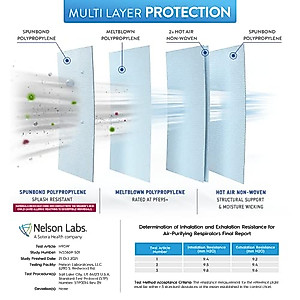 BNX N95 Mask NIOSH Certified MADE IN USA Particulate Respirator Protective Face Mask (10-Pack, Approval Number TC-84A-9315 / Model H95W) White