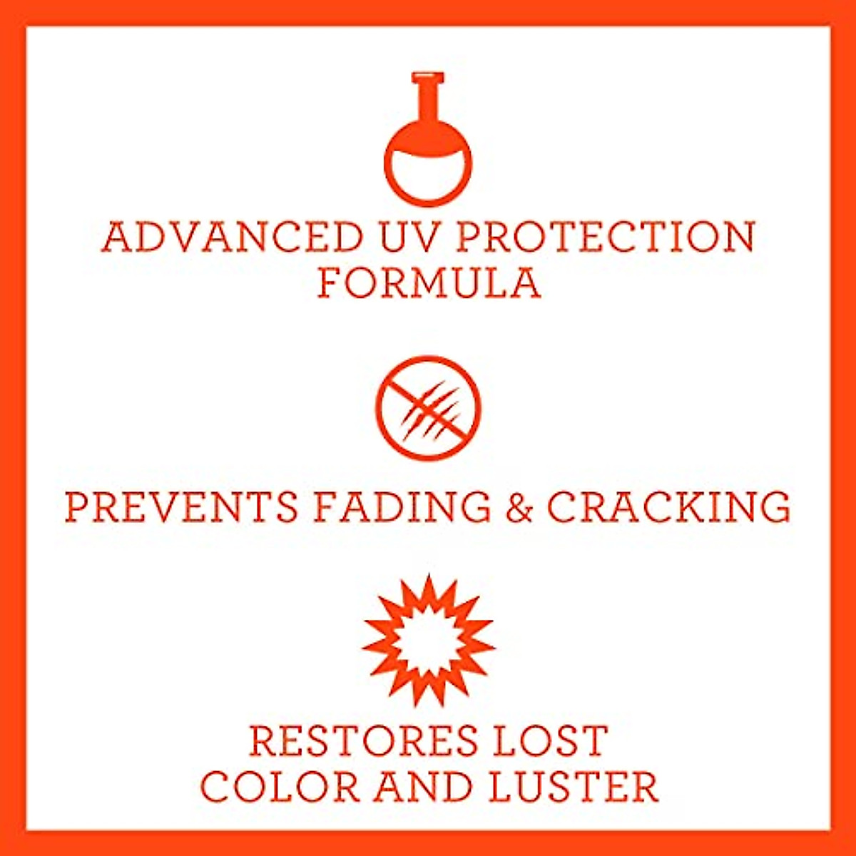 TriNova UV Protectant Spray - for Vinyl, Plastic, Rubber, Fiberglass, Leather & More - Prevents Fading & Cracking from UV Damage - Restores Color & Repels Dirt - Free of Residue (18 oz)