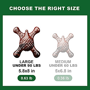 Dog Toys for Aggressive Chewers, Durable Dog Chew Toys for Medium Large Breed, Super Tough Dog Toys for Teething, Interactive Nylon Bones Toy to Keep Them Busy, Christmas Birthday Gifts for Dogs