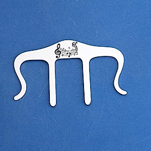 KEYCHIN Music Page Holder Notes Student Teacher Gift Music Book Clip Piano Music Bookmark for Music Teacher Musicians (Bookmark-S)