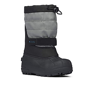 Columbia girls Powderbug Plus Ii Snow Boot, Black/Hyper Blue, 3 Big Kid US