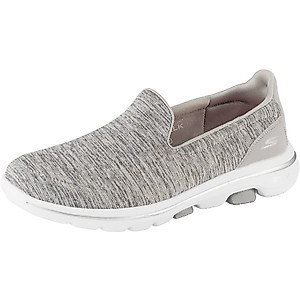 Skechers Women's Go Walk 5 Honor Sneaker, Grey, 8