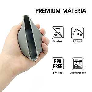 Bougimal Straw Cover Fit for Stanley Quencher H2.0 40 oz 30 oz Tumbler with Handle & Stanley IceFlow 20oz 30oz, Protective Silicone Cup Boots Reusable, Rainbow label, Stanley Cup Accessories, Gray