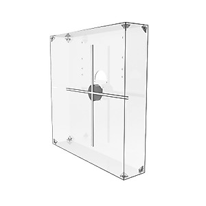 Missyou 3D Hologram Fan Cover ,Hologram Fan Protective Cover for Collectibles Assemble Clear Acrylic Box Alternative Glass Case (Suitable for 27.5" and below (H 26.7"*W 7.8*L 26.7"))