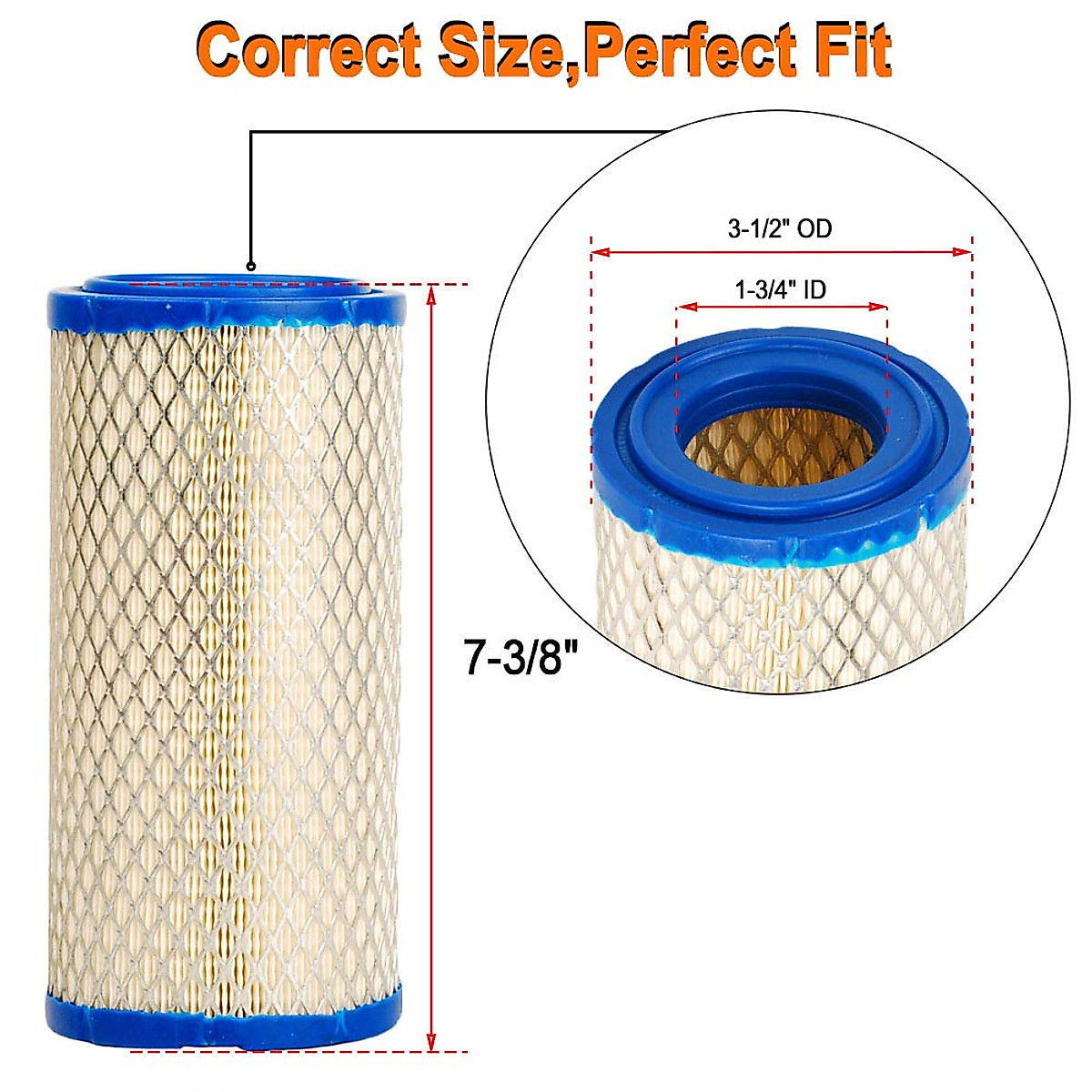 HIFROM Air Filter Compatible with Kohler 25 083 02-S Kawasaki 11013-7029 11013-7048 Deere M113621 820263
