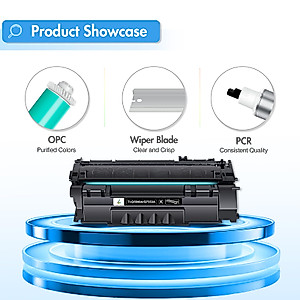 TRUE IMAGE Compatible Toner Cartridge Replacement for HP 49A Q5949A 53A Q7553A 49X Q5949X Used with 1320 1320n 3390 1160 1320tn 1320nw 3392 P2015 P2015dn Printer Ink (Black, 2-Pack)