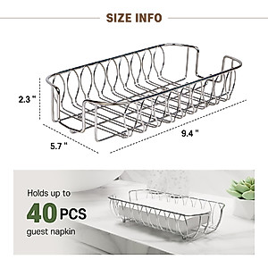 LEVIMETREE Silver Napkin Holder Tray for Bathroom - Paper Towel Holder for Bathroom, Disposable Hand Towels Holder, Napkin Holders for Paper Napkins, Guest Hand Towels Holder Napkin Dispenser