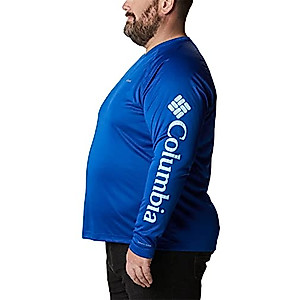 Columbia Men's Fork Stream Long Sleeve Shirt, Azul/Sky Blue, X-Large