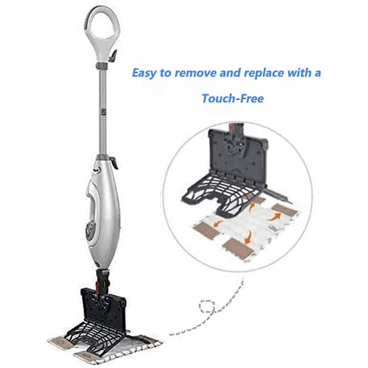 6 Pack Steam Mop Pads for Shark Lift-Away Pro Genius S3973, S3973D, S3973WM, S5002Q, S5003A, S5003D, S5004, S6001W, S6002, S6002C, S6003D, S6003W Touch-Free Dirt Grip Washable Replacement Mop Pads