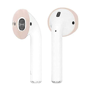 ALXCD Fit in Case Ear Cover Replacement for Air Pods Headphones, Silicone Earbud Covers Eartips, Compatible with Air Pods, 6 Pairs, White Black Pink Purple Green Gold