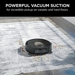 Shark AV2001WD AI VACMOP 2-in-1 Robot Vacuum and Mop with Self-Cleaning Brushroll, LIDAR Navigation, Home Mapping,Compatible with Alexa, Wi-Fi, Black/Brass + White Towel + LCD Screen Cleaner