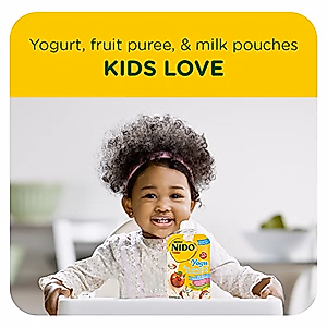 Nestle Nido Baby Food Pouches, Toddler, Yogurt, Peach Puree and Milk, 3.5 Oz (Pack of 12)