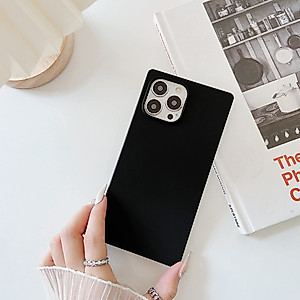 Jmltech for iPhone 14 Pro Max Case Silicone Protective Slim Thin Shockproof Flexible Women Girls Cute Phone Case for iPhone 14 Pro Max Black
