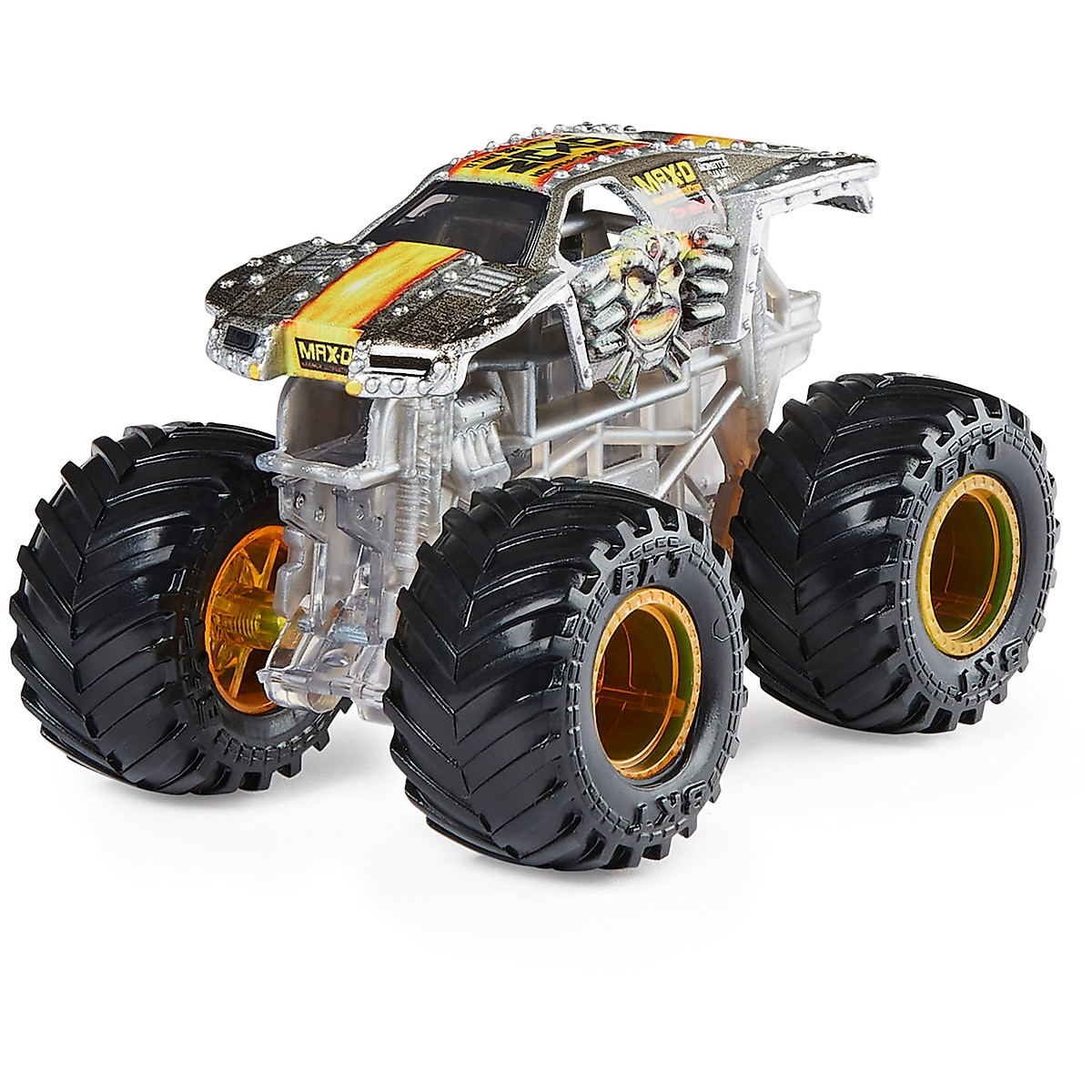 Monster Jam, Official Max-D Monster Truck, Die-Cast Vehicle, See-Thru Crew Series, 1:64 Scale, Kids Toys for Boys Ages 3 and up