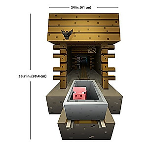 JINX Minecraft Mineshaft Removeable Wall Cling Decal Sticker for Kids Room
