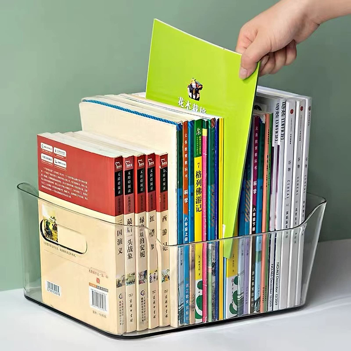 T Legend 3PCS Large Clear Storage Bins,Super useful Pantry Organization Fridge Organizer Home Kitchen Bathroom PET Organizer (Large)