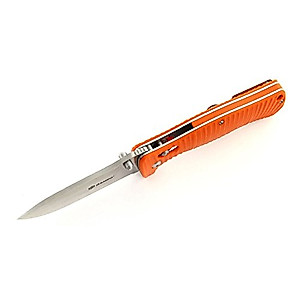 Ganzo G720-OR Tactical Pocket Folding Knife 440C Stainless Steel Blade G10 Anti-Slip Handle with Clip Fishing Hunting Outdoor Folder EDC Pocket Knife (Orange)