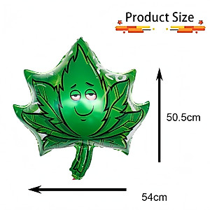 CYMYLAR 23pcs Weed Marijuana Balloons And Banner/Lip Smoking Balloons/Cannabis Birthday Themed Party/Lets Get Lit /Marijuana Theme Decorations/Weed Aluminum Balloon/Weed Balloons Party Supplies