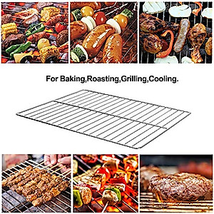 LANEJOY BBQ Grill Grates Replacement, Stainless Steel Barbecue Wire Mesh, Multifunction Cooking Grate for Outdoor Grill 2 Pack （15 3/4''*11 13/16''）