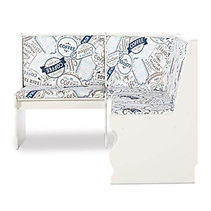 Linon Lucy Coffee Nook - White 66.25 x 34.5 x 50.25