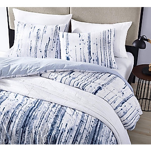 City Scene - King Duvet Cover Set, Reversible Cotton Bedding with Matching Shams, Modern Home Decor (Sokal Blue, King)