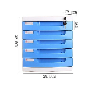LEYT Desktop File Cabinet, 5-Layer Drawer Storage Organization, with Lock/Blank Label，Suitable for Office Supplies (Color : B1)