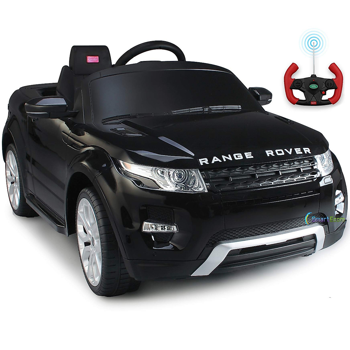 Americas Toys Compatible with Rastar Range Rover 12V Battery Powered Ride On Car with Remote Control - Kids Electric Car Includes Plastic Wheels, Headlight Function, MP3 Music and Horn Black