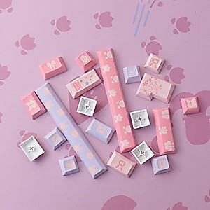 JOMKIZ Keycaps,143 Keys KCA Profile Garden Party Theme Custom Keycaps Set for Cherry MX Gateron Kailh Switches Mechanical Gaming Keyboard