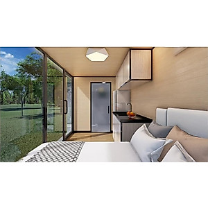 Modular Tiny Home Pod 20FT Cabin for B&B, Office, Outdoor Living Premium Tiny House, Prefabricated House, Portable House