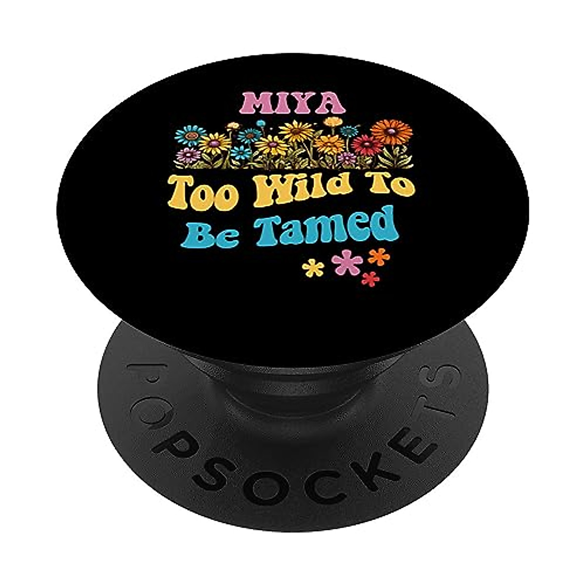 MIYA Name Cute Retro Girls Wildflower MIYA Name PopSockets Standard PopGrip