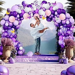 150pcs Butterfly Birthday Party Decorations for Girl-Purple Pink Balloons Garland Kit Butterfly Tablecloth 36pcs Butterfly Stickers for Baby Shower Decorations for Girl Birthday Party Supplies Decor.