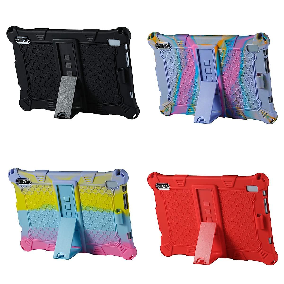 Case for VASTKING KingPad K10 / Z10 10 inch Tablet Case, MARVUE Pad M10 10.1 inch/Vastking KingPad K10 Pro Tablet Soft Silicone Stand Cover Case with Shoulder Strap(Purple Rose)