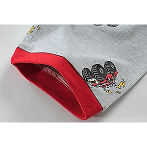 DDSOL Baby Boys Pajamas Monster Truck Sleepwear Car Jammies Summer Toddler Raglan Sleeve Short Set Pjs 3T