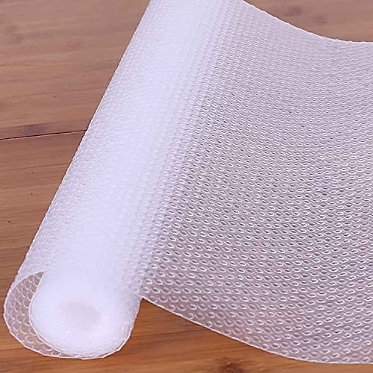 Wibiutry Shelf Liner Kitchen Drawer Mats, Non Adhesive EVA Material Refrigerator Liners with Waterproof Durable Strong Grip Fridge Mats for Cupboard, Cabinet, Drawer Liner,13.7X59 Inches，4Pack