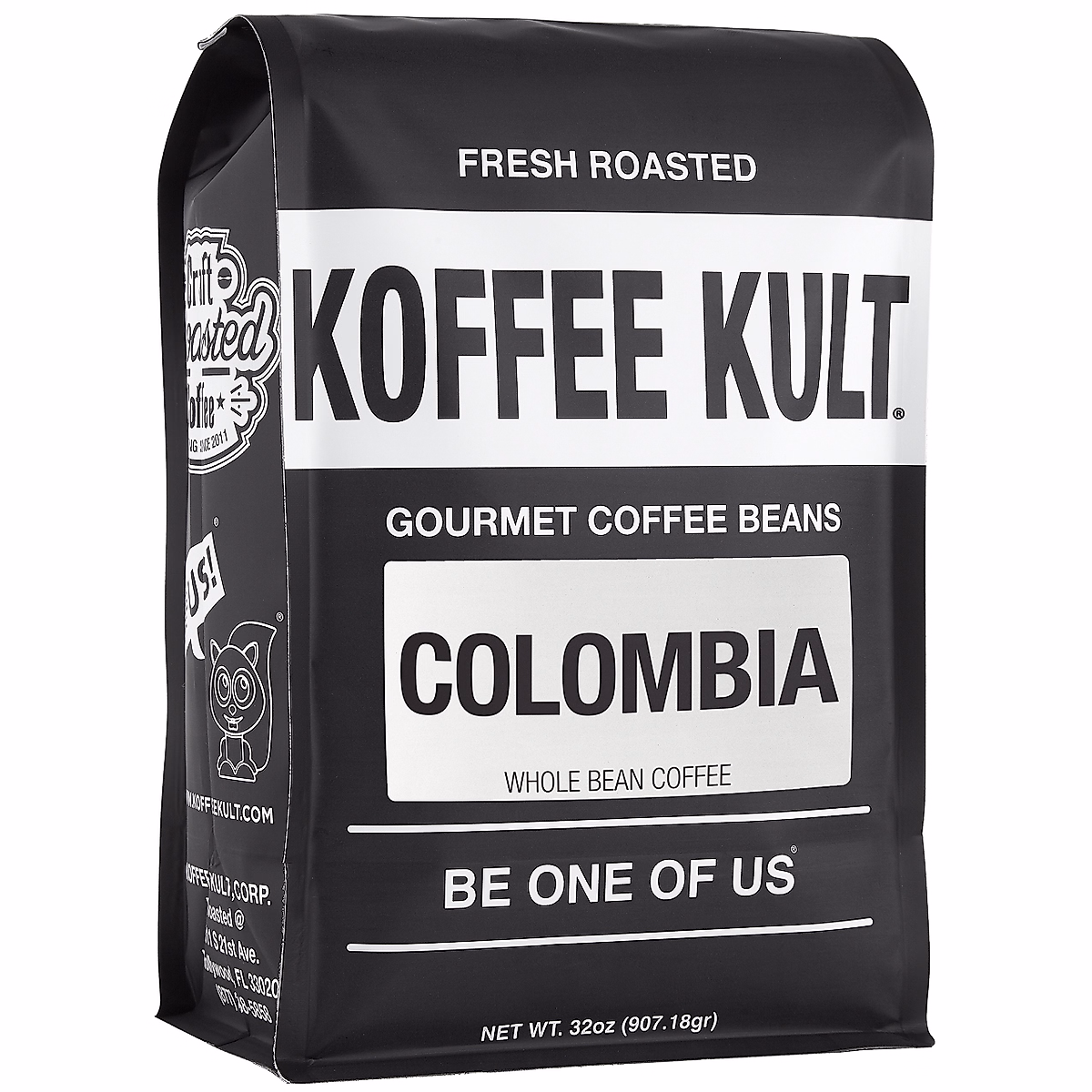 Koffee Kult Colombian Medium Roast Coffee Beans 100% Single Origin Colombia Arabica Whole Bean (Whole Bean, 32oz)