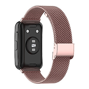 XINBOOBA Bands Compatible with Huawei watch Fit,Stainless Steel Replacement Watch Bands for Huawei watch Fit (TIA-B09/TIA-B19) Smart Watch