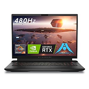 Alienware m18 AMD Gaming Laptop - 18-inch FHD+ (1920 x 1200) 480Hz 3ms Display, AMD Ryzen 9-7845HX, 32GB DDR5 RAM, 1TB SSD, NVIDIA GeForce RTX 4080 GDDR6, 1-Year Premium Support - Dark Metallic Moon