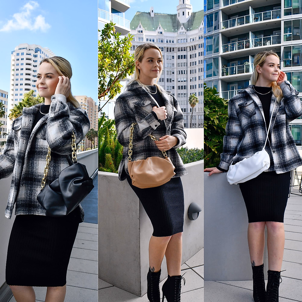 Prime Original Women's Chain Pouch Bag | Cloud-Shaped Dumpling Clutch Purse | Ruched Chain Shoulder Handbag (Beige)