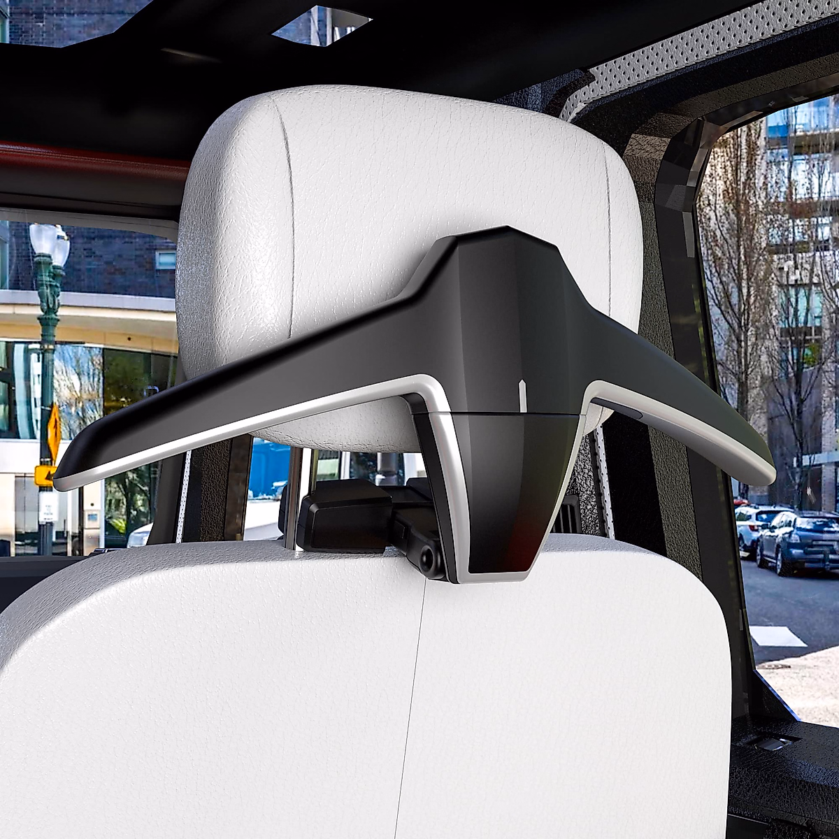 Sandure Car Coat Hanger Headrest Back Car Seat Coat Hanger Multifunctional Car Hanger for Coat Suit Jacket