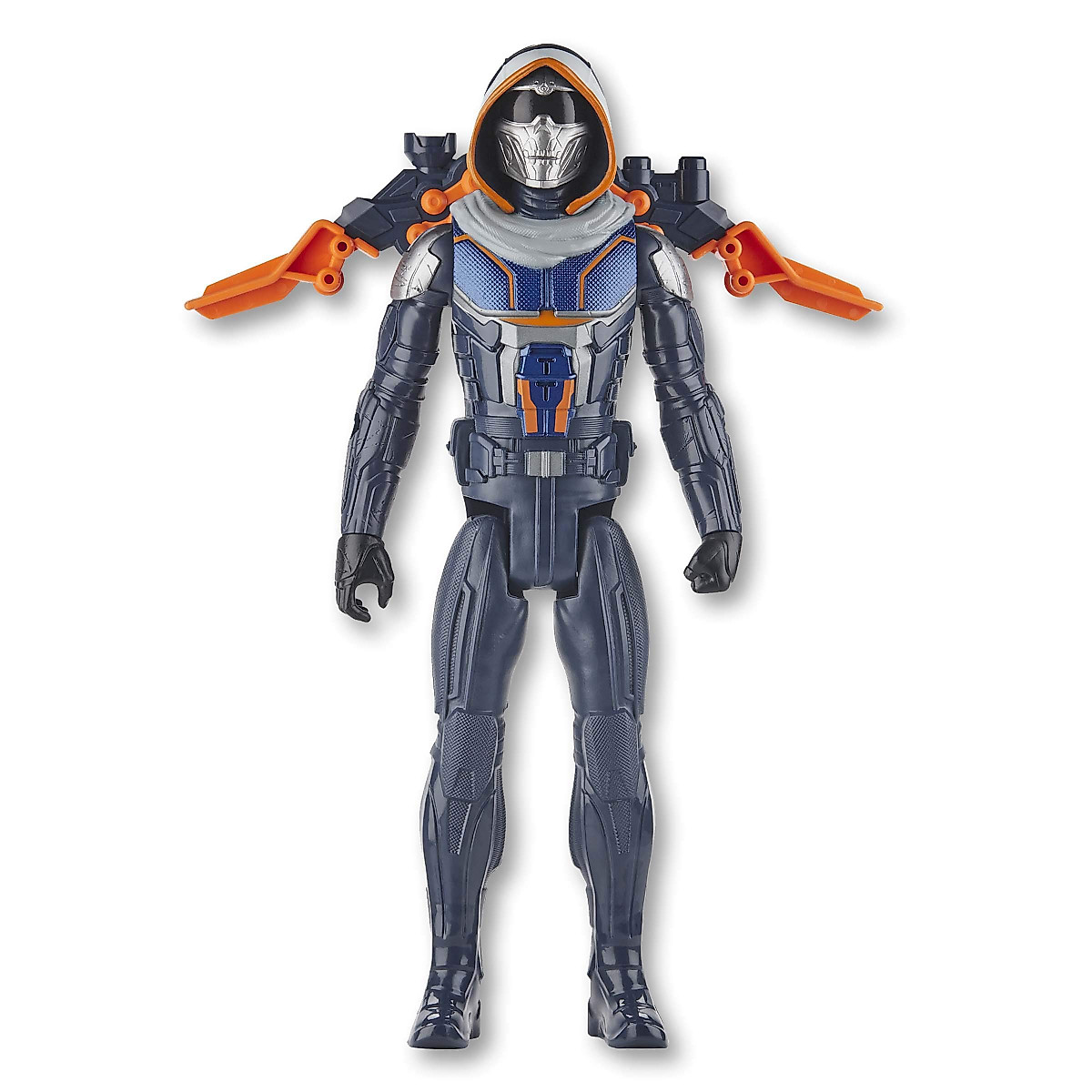 Marvel Black Widow Titan Hero Series Blast Gear Taskmaster Action Figure, 12-Inch Toy, with Launcher and Projectiles, Ages 4 and Up