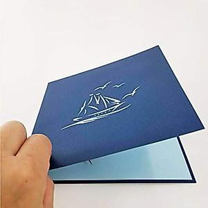 Clipper Ship 3D Pop Up Greeting Card - Sailboat, Ocean, Happy Birthday, Just Because, Special Days, Retirement, Graduation, Friendship,Anniversary Card, Unique Gifts For Men, Women | Pop Card Express (Clipper Ship Pop Up Card)