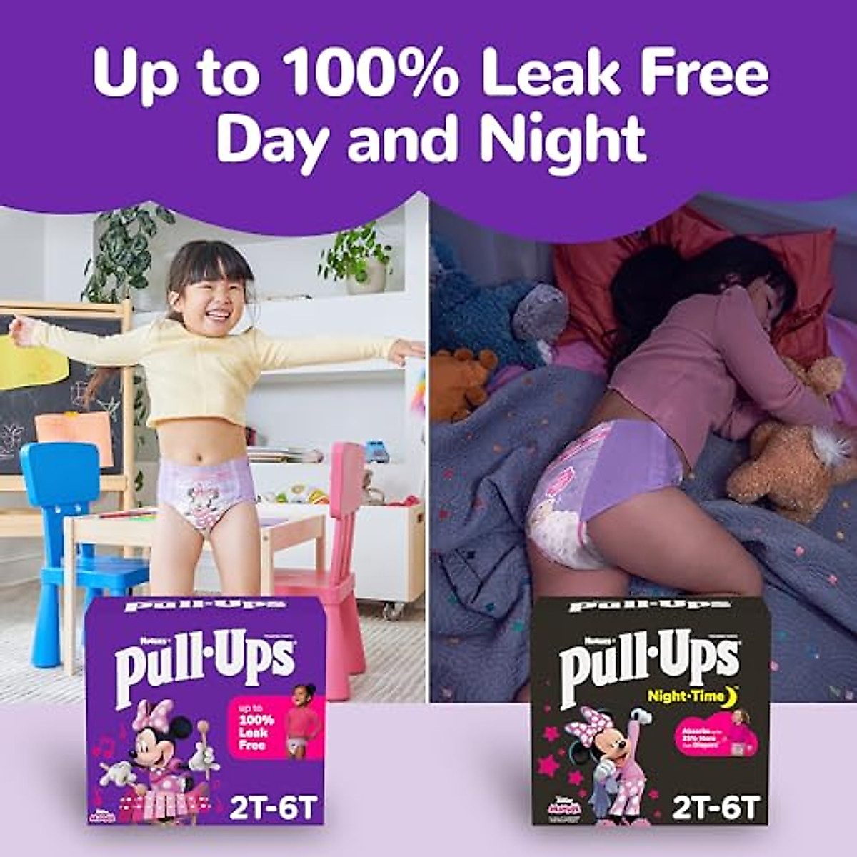 Pull-Ups Girls' Potty Training Pants, Size 5T-6T Training Underwear (46+ lbs), 80 Count (2 Packs of 40)