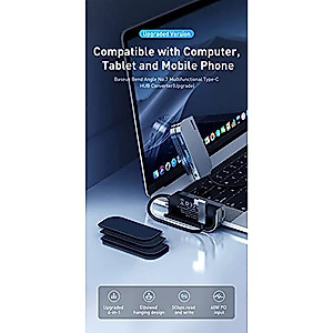 SHYPT 6 in 1 USB C HubType C Hub to 4K HD USB 3.0 PD Port 3.5mm Jack USB-C USB Hub Adapter