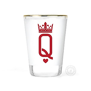 King and Queen Shot Glass Set - His and Her Shot Glasses - Anniversary Gift - Couples Gift - 2 pc Shot Glass Set - Valentines Gift