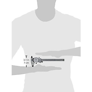 Mitutoyo 505-742J Dial Caliper, 0.1" per Rev, 0-6" Range, 0.001" Accuracy